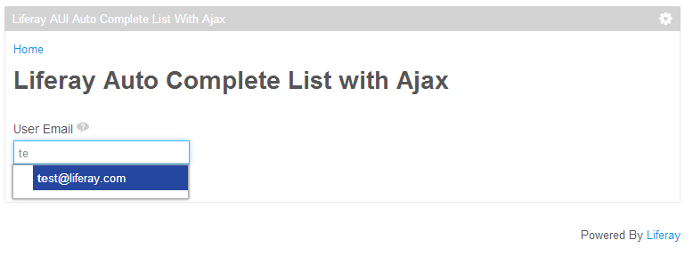 Liferay Auto Complete List with Ajax - Liferay