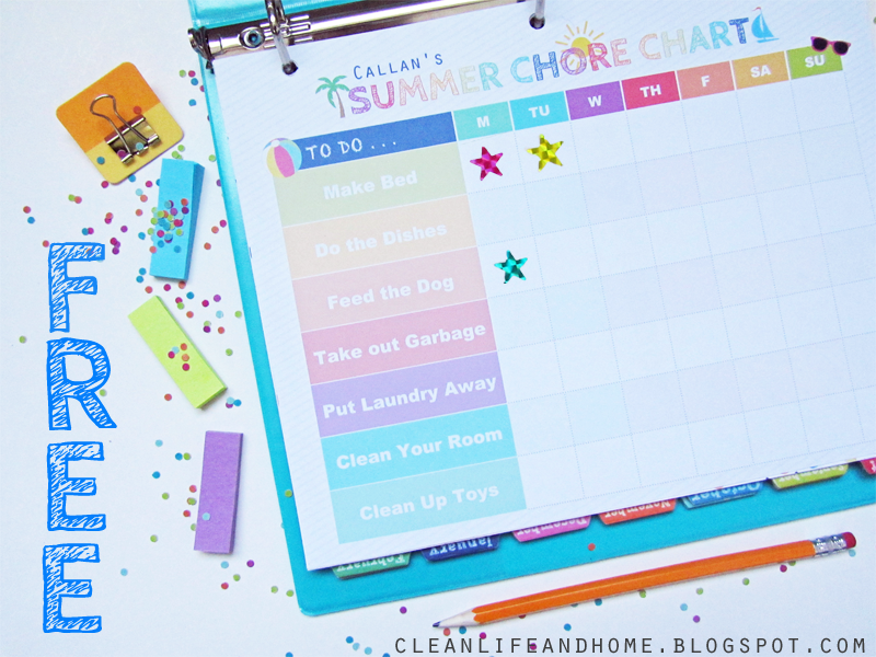 Clean Life And Home Freebie A Handy SUMMER Chore Chart clean-life-and-home-freebie-a-handy-summer-chore-chart