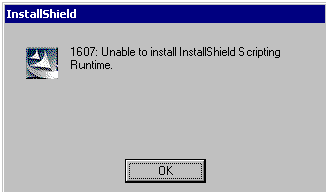 How to solve runtime error 1607?