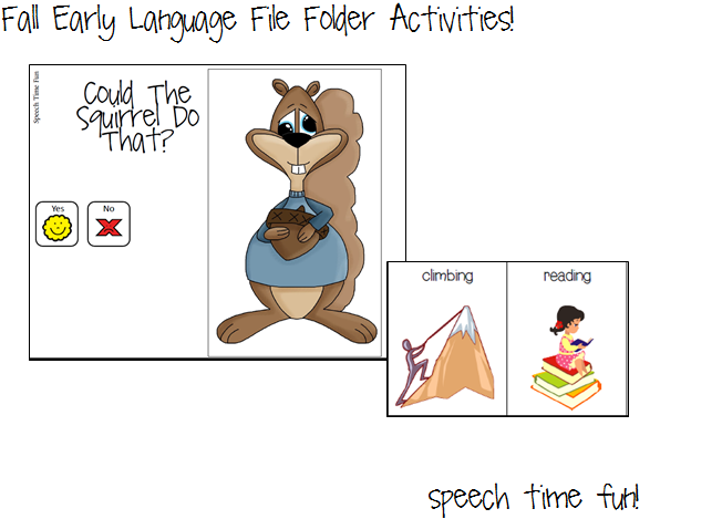 Fall Early Language File Folder Activities! - Speech Time Fun: Speech ...