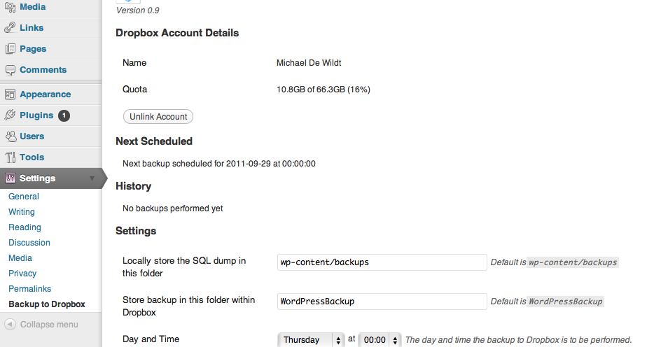 How To: Backup WordPress Blog Database And Auto Send It To DropBox