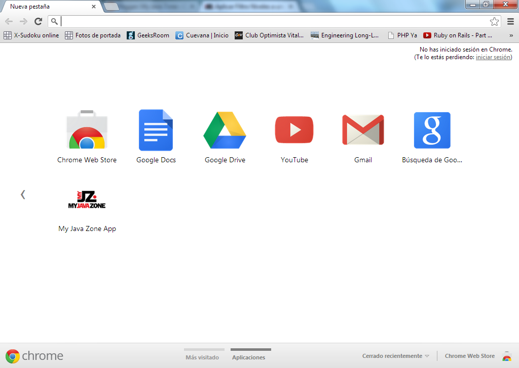 My Java Zone: App para Google Chrome