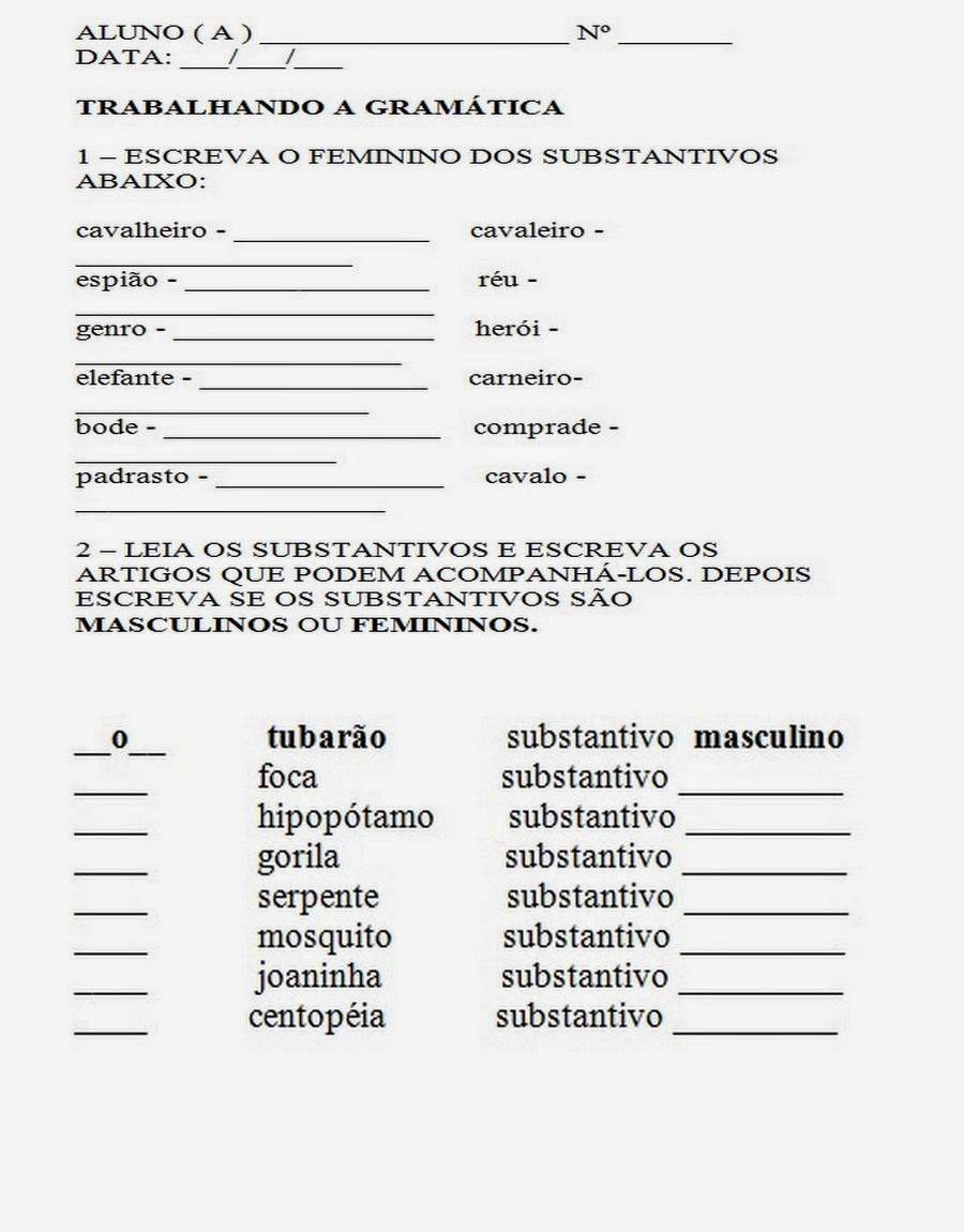 Atividades Sobre Classes De Palavras - EDUCA Atividades Sobre Classes De Palavras - EDUCA