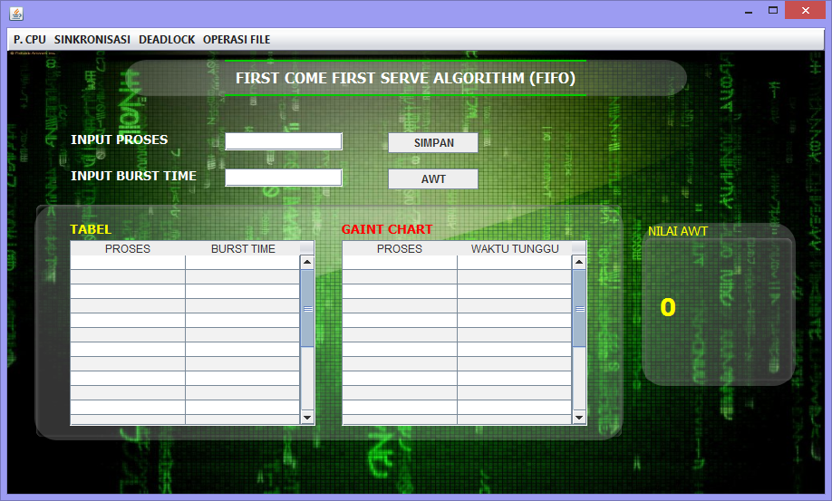 Membuat Program Penjadwalan proses CPU dengan Bahasa JAVA | Tutorial Teknik Informatika