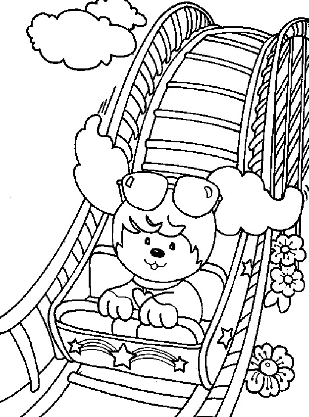 Amusement Park Map Coloring Pages