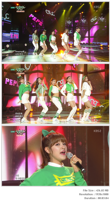 [PERF] CLC - Pepe (150410 KBS Music Bank) - HD Hallyu