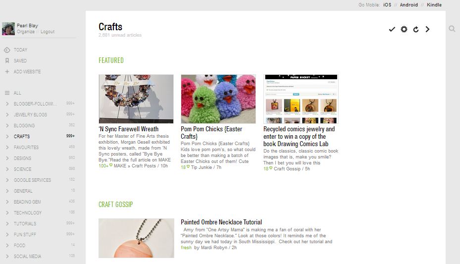 Bye Google Reader! Time for a New Reader - The Beading Gem's Journal