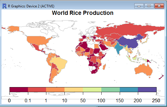 a bit useful: สร้างแผนที่โลกด้วย rworldmap (How to make a world map in R)