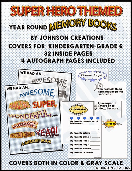 Johnson Creations: Super Hero Themed Year Round Memory Books