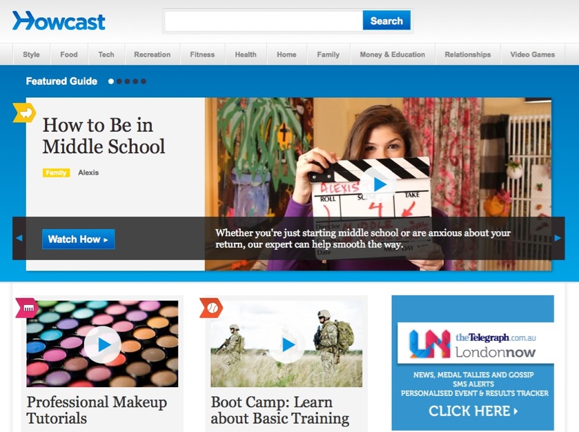 nevertheless: Howcast, Video tutorial data base