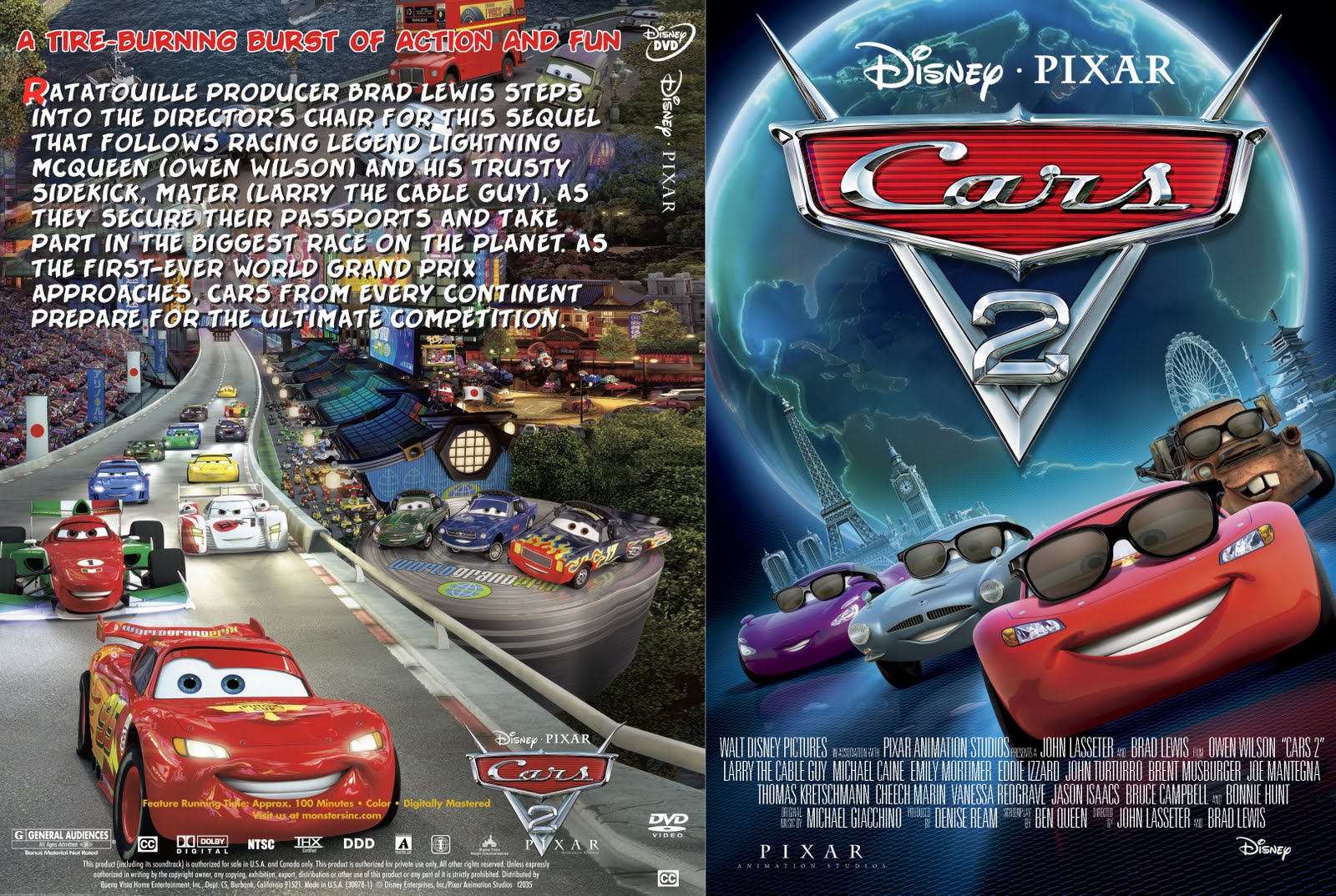 DVD COVERS AND LABELS: Cars 2