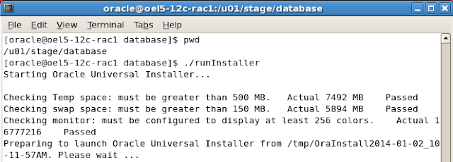 Trace of Thinking-path: [Oracle 12c RAC Install (2 of 3)] Oracle Database 12c (12.1.0) Installation