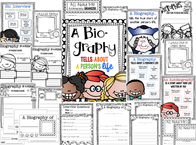 Writing Biographies! {FREEBIE} | First Grade Blue Skies | Bloglovin’