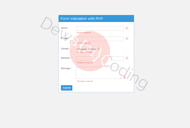 Cara Membuat Form Validasi Dengan PHP - Dewa Coding 21