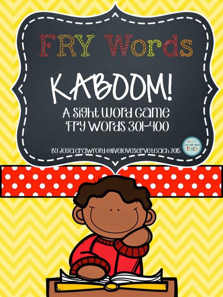 The Best of Teacher Entrepreneurs: LANGUAGE ARTS - FRY Words KABOOM!!!