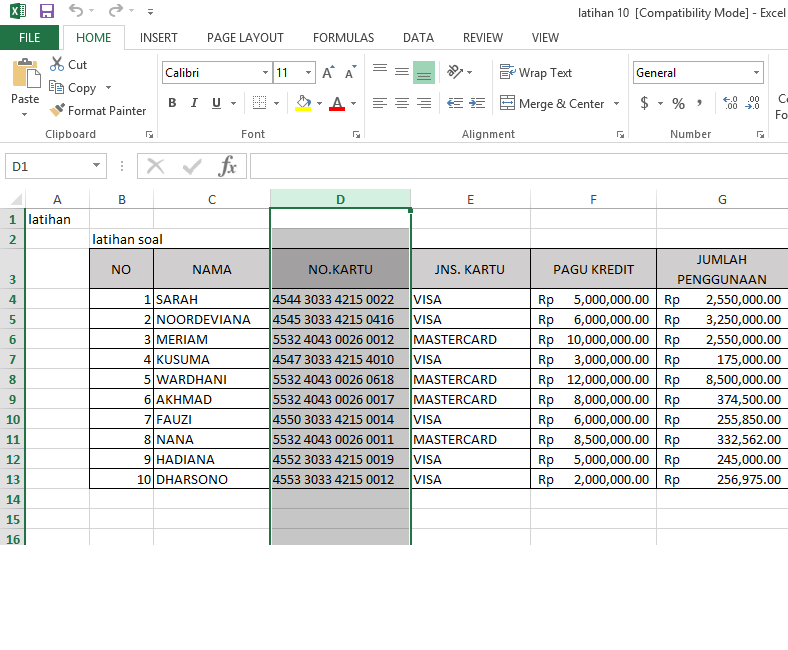 Excel 2013 Tutorial