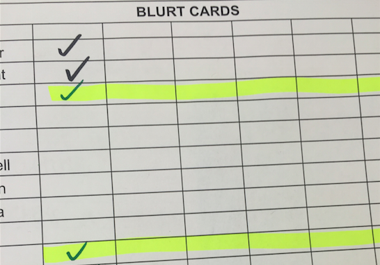 The Primary Peach: A Teaching Pot of Gold: Blurt Cards