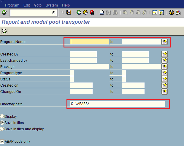 ABAP - Learner's Guide: How to download the source code to local directory in SAP?