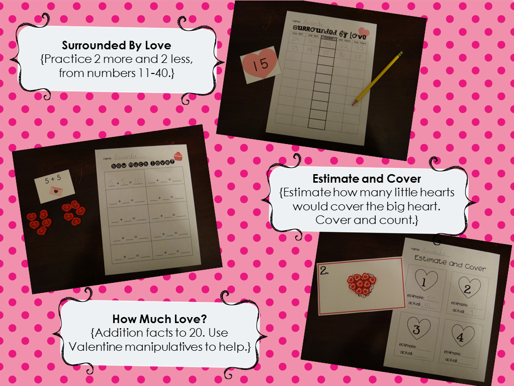 First Grade Garden: Math Stations 5 - Valentine's Day {and an Almost ...