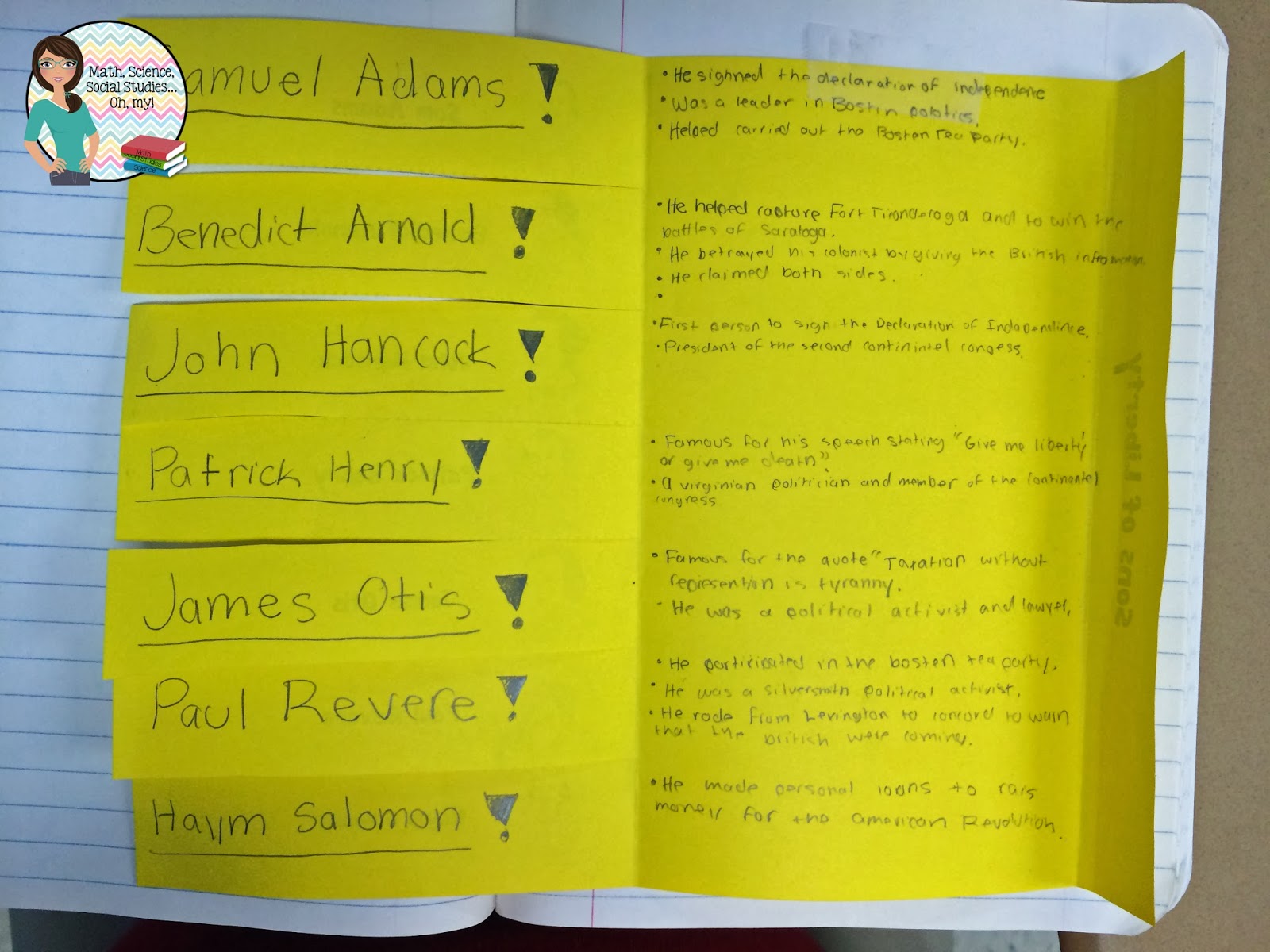 Foldable Friday: Sons of Liberty | Technically Speaking with Amy