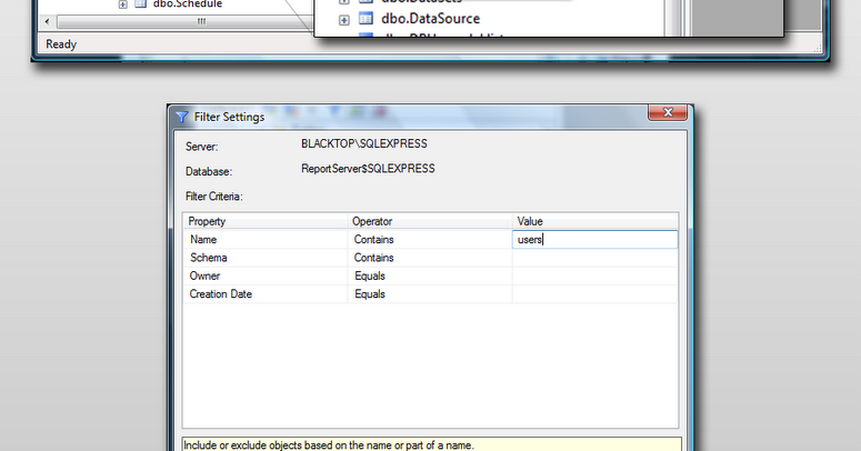 Developer Tip of the Day: Filtering tables in SQL Server Management Studio Developer Tip of the Day: Filtering tables in SQL Server Management Studio