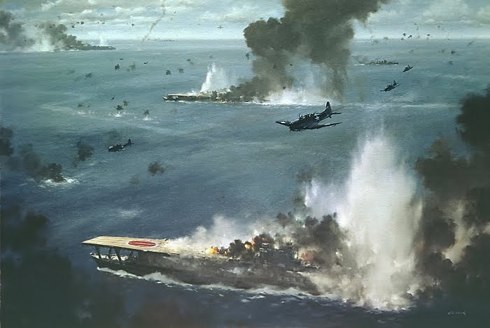 World War II - Perang Dunia II: Pertempuran Midway (Jepang) : 4-7 Juni 1942