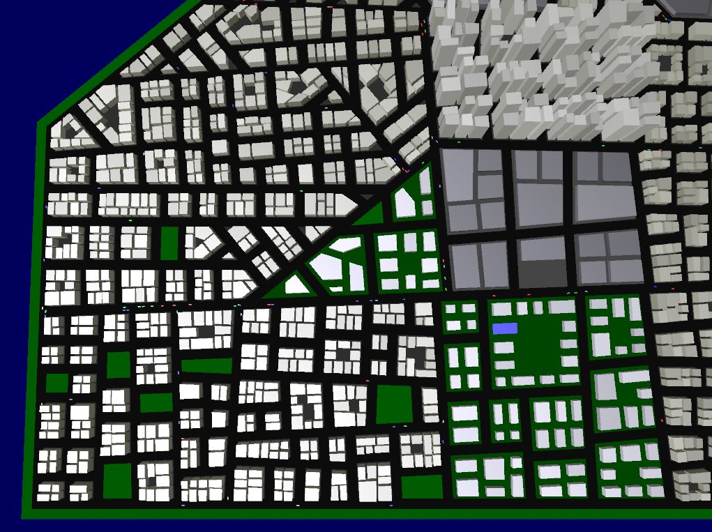 City landscape built with recursive subdivision : r/proceduralgeneration
