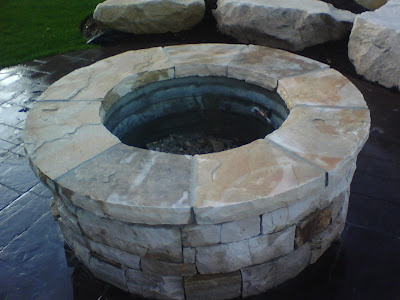 NPW Stone Masonry: Drystack Sandstone Fire Pit