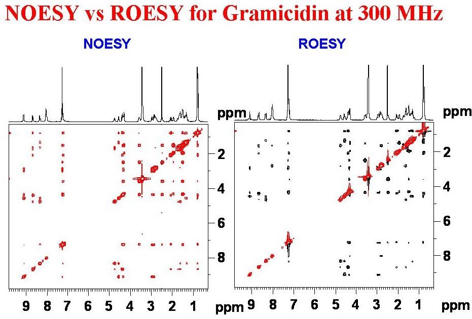 University of Ottawa NMR Facility Blog: NOESY vs ROESY for Large Molecules.