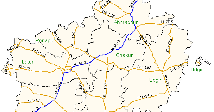 Latur: Map of latur district