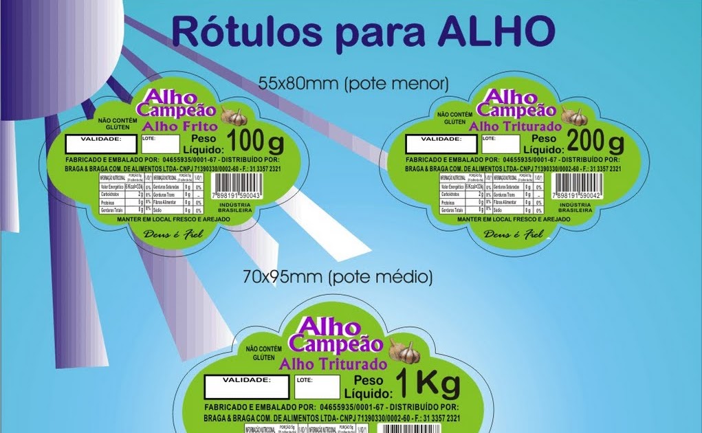 Modelo de Rótulos para Alho ~ Etimarcas Etiquetas