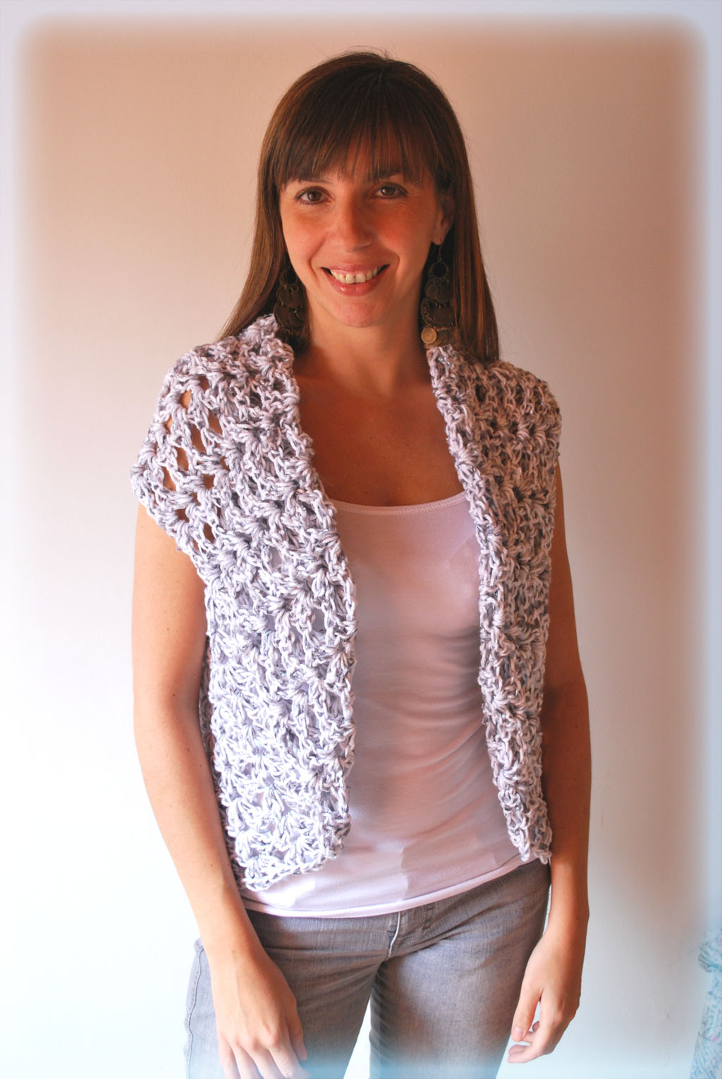 Chaleco rectangular crochet - Imagui