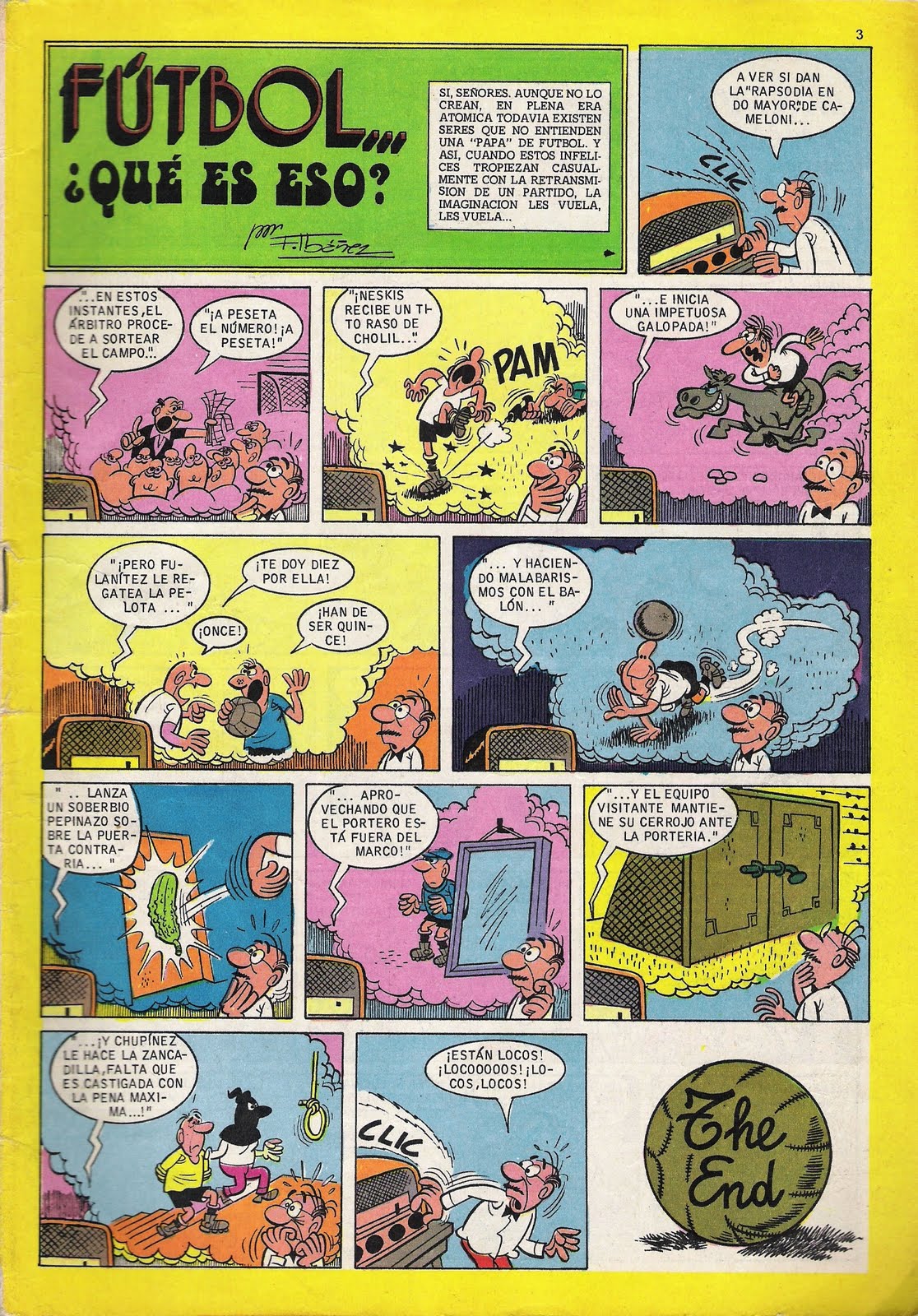 LEER EL UNIVERSO: CÓMIC ESPAÑOL. FÚTBOL, por Francisco Ibáñez