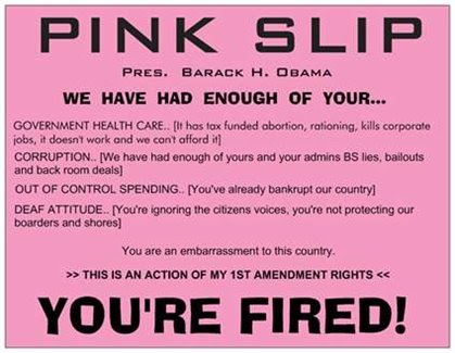 The Steady Drip: Pink Slip for AKA Obama