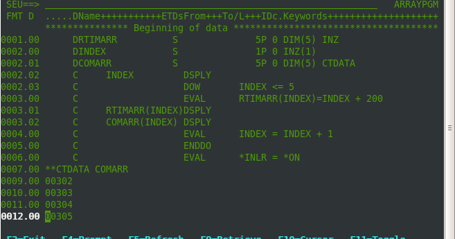 Programming Thoughts: RPGLE - Compile Time Array