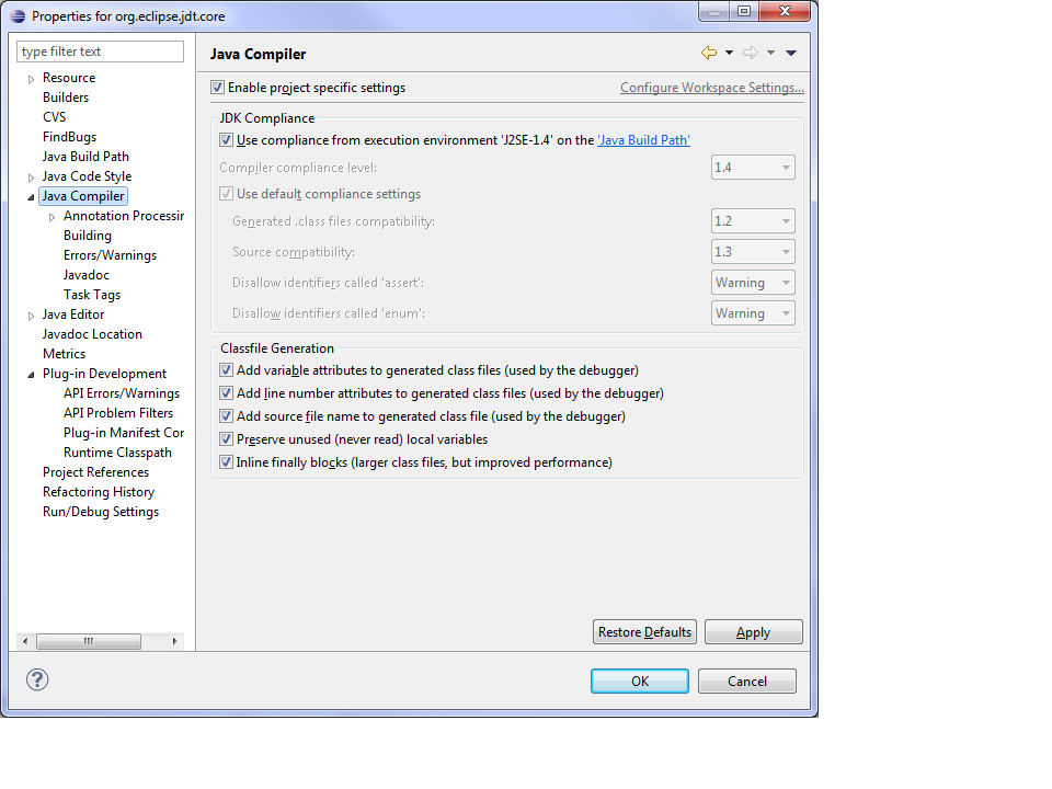Olivier's Eclipse Blog: Workspace settings vs project settings Olivier's Eclipse Blog: Workspace settings vs project settings