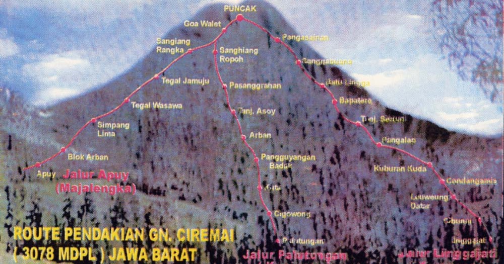 ILMU PENDAKI GUNUNG: jalur pendakian gunung ciremai