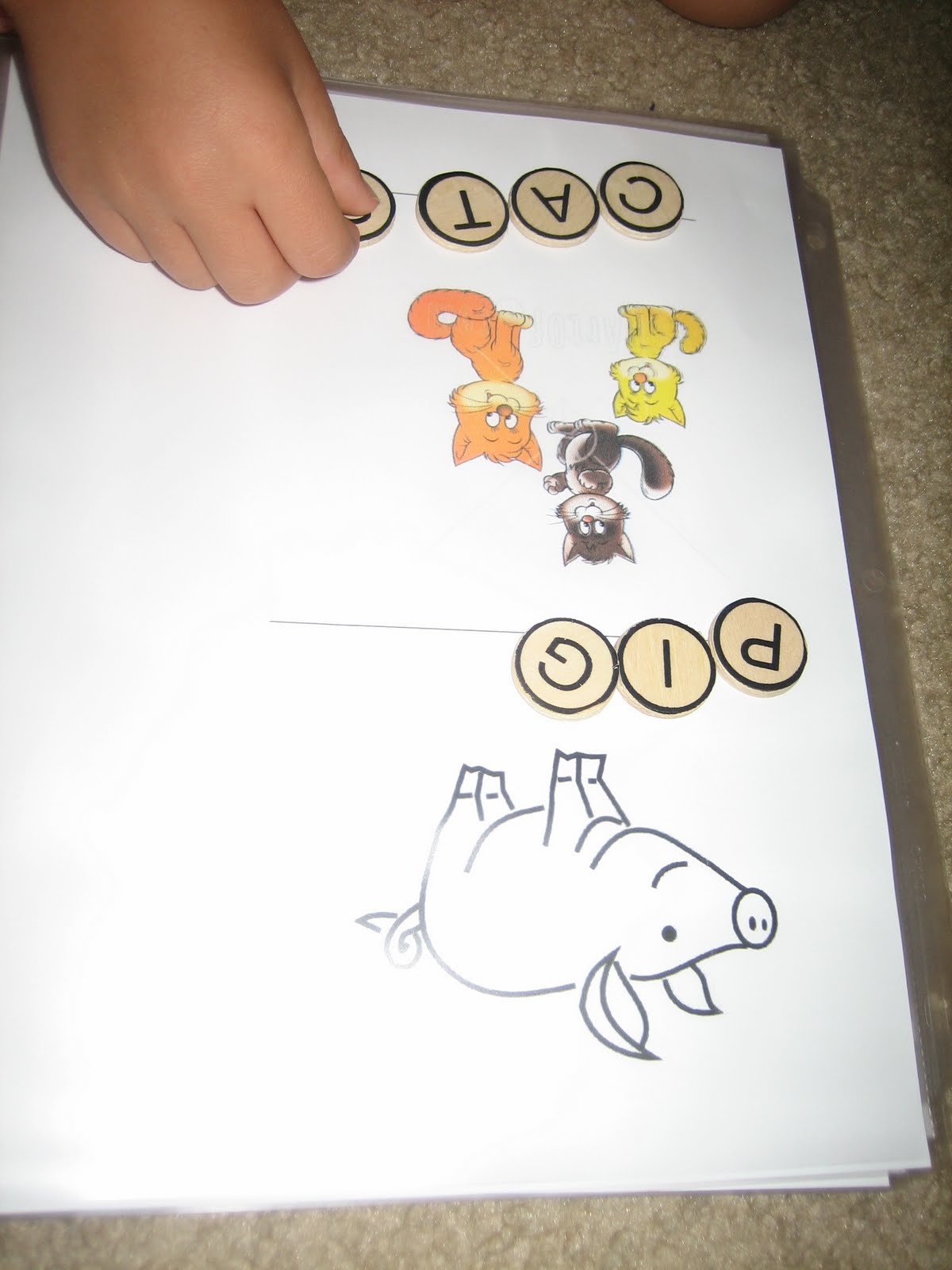 Homemade Spelling Cards - Mama to 6 Blessings