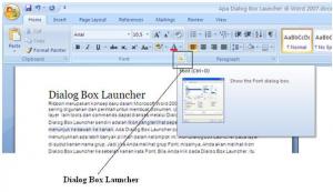Eksyam: Dialog Box Launcher Microsoft Word 2007