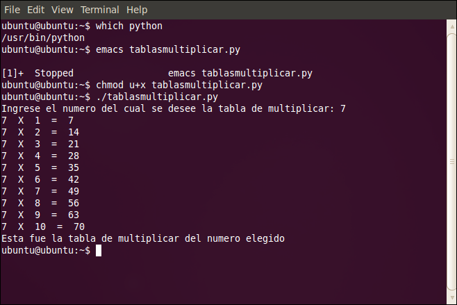 Daniela González - Programación: Tabla de multiplicar en Python