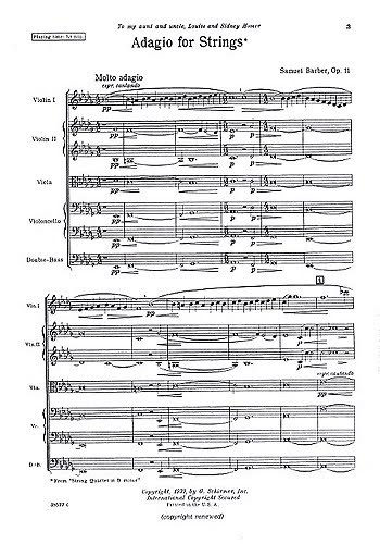 Bearly Rambling: Adagio For Strings - Samuel Barber