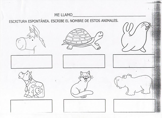 Titulo: Actividades de lectura y escritura con los animales