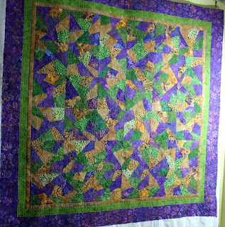 Three Bears Quilting: Joyce's Mardi Gras Quilt is Finished!