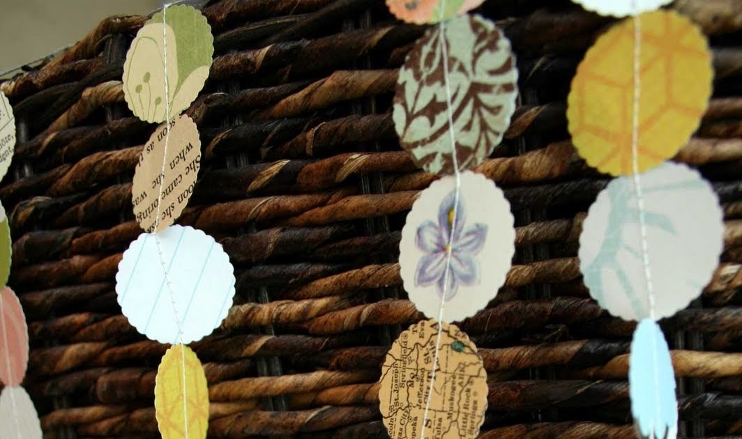 The Creative Place Tuesday Tutorial Found Paper Rounds Garland the-creative-place-tuesday-tutorial-found-paper-rounds-garland