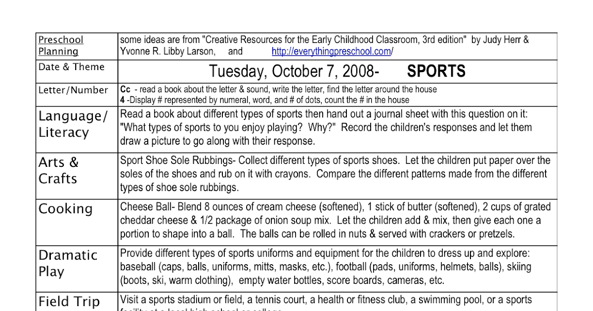 Preschool Is Fun Planning Activities Sports Lesson Plan preschool-is-fun-planning-activities-sports-lesson-plan