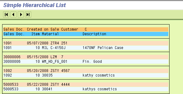 SAP-ABAP: SALV Hierarchical Table 1 - Simple table display