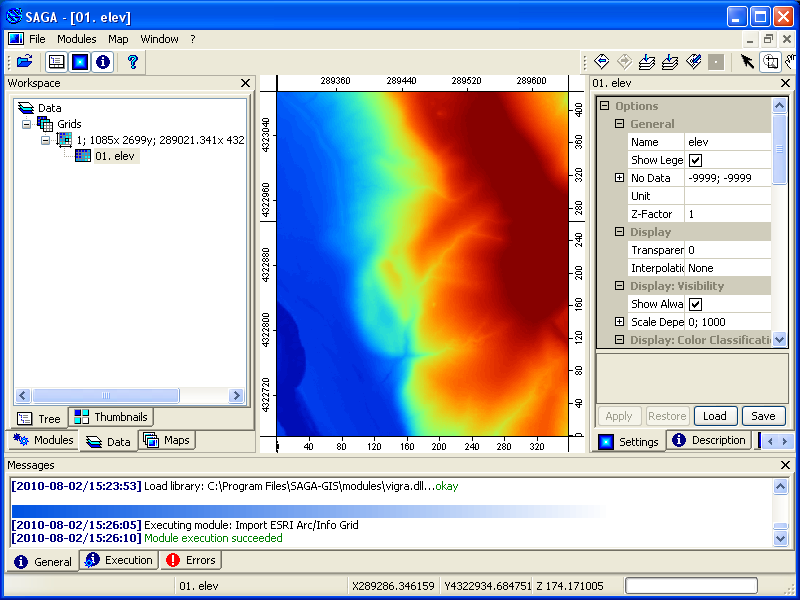dominoc925: Visualize terrain with hill shading in SAGA GIS dominoc925: Visualize terrain with hill shading in SAGA GIS