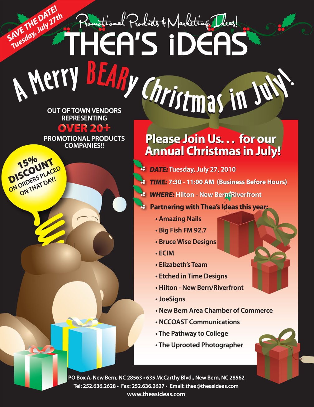 Thea s Ideas Presents A Merry Beary Christmas In July New Bern s thea-s-ideas-presents-a-merry-beary-christmas-in-july-new-bern-s
