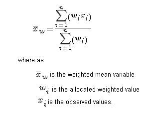mathematical curiosity: weighted mean formula