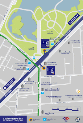 Transit Bangkok: Silom Station MRT Thailand Map